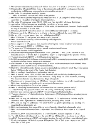 DNA Lecture Notes | PDF