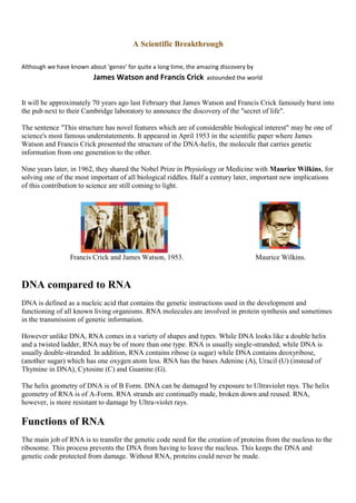 DNA Lecture Notes | PDF