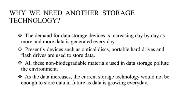 DNA digital data storage.pptx | Data Storage and Warehousing | Computing