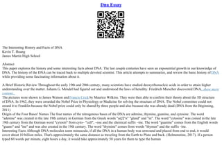 Dna Discovery Essay | PDF
