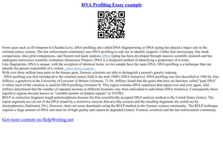Dna Discovery Essay | PPT