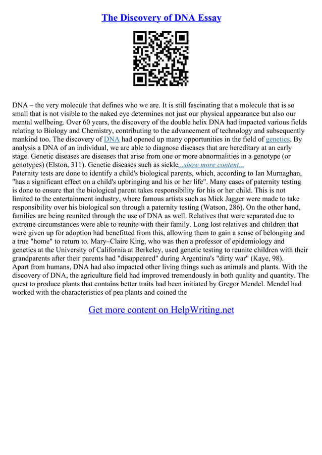Dna Essay | PDF