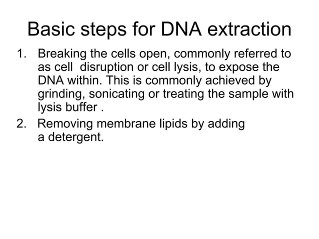 Dna extraction | PPT