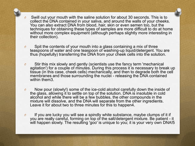 Dna extraction | PPT
