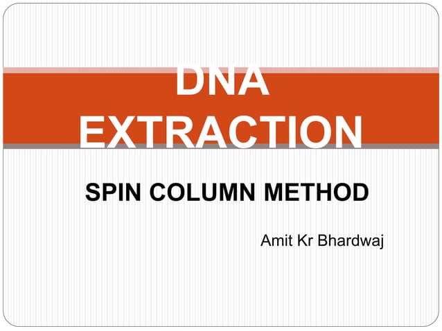 DNA EXTRACTION.pptx | Chemistry | Science