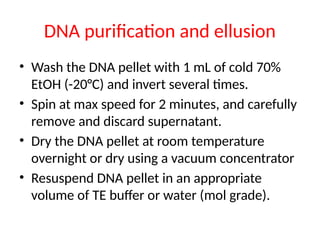 DNA extraction: Tools, Equipment, Chemicals and Procedure | PPTX