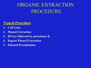 DNA extraction and DNA isolation for Biochemistry | PPT