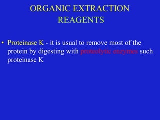 DNA extraction and DNA isolation for Biochemistry | PPT