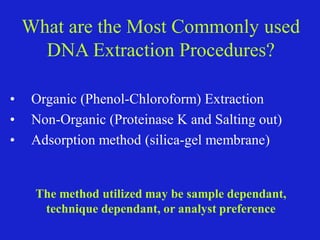 DNA extraction and DNA isolation for Biochemistry | PPT