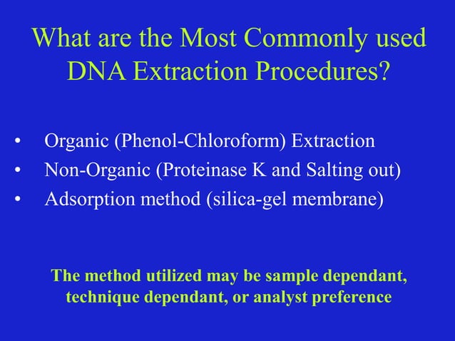 DNA extraction and DNA isolation for Biochemistry | PPT