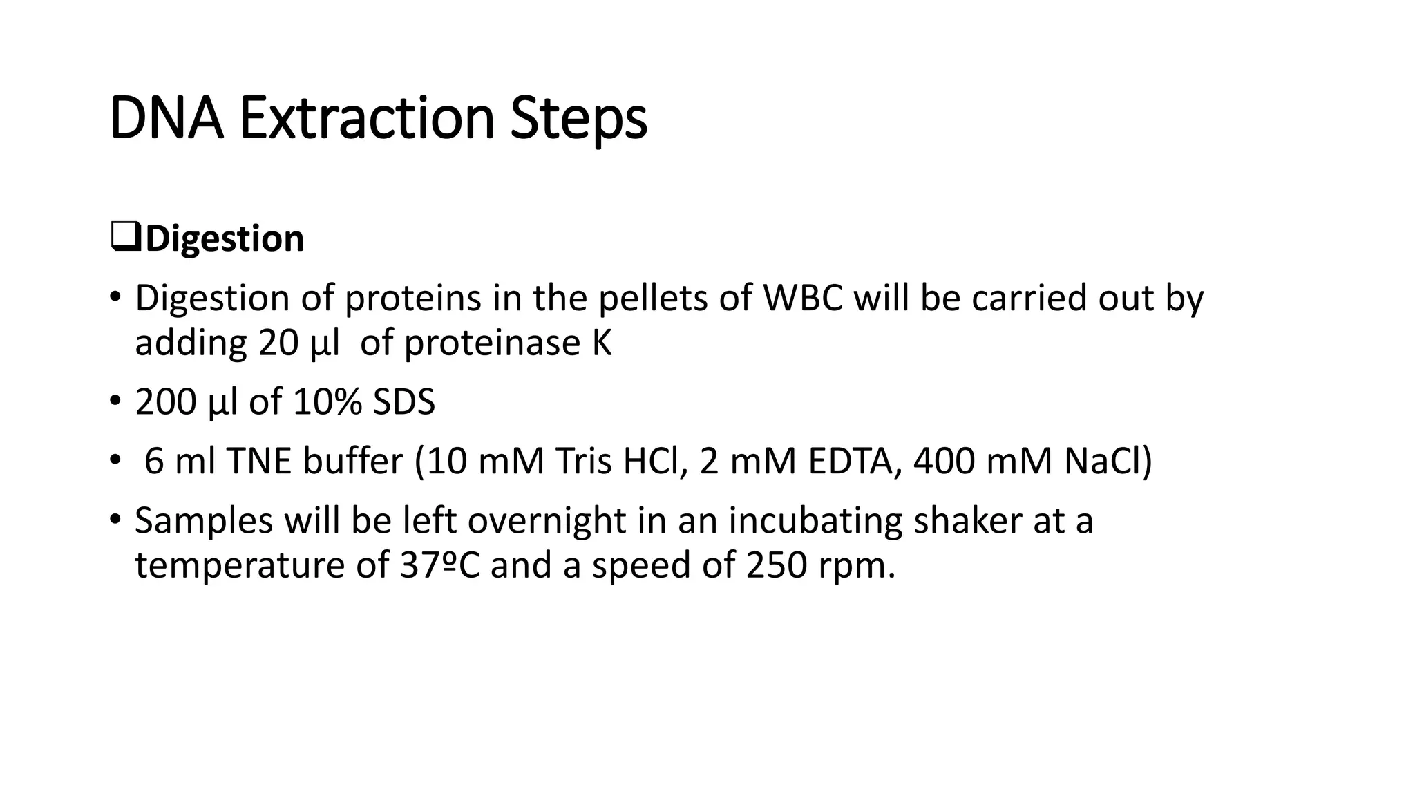 Dna extraction from human blood | PPTX