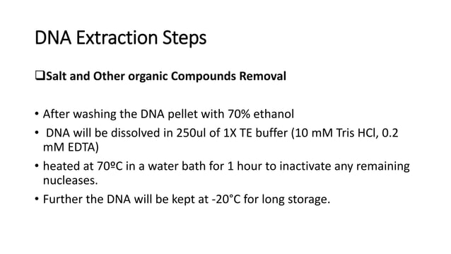 Dna extraction from human blood | PPTX | Chemistry | Science