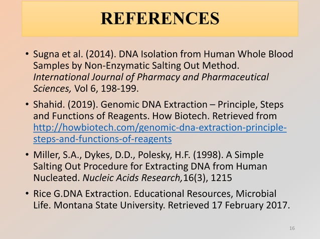 Dna extraction from whole blood | PPTX