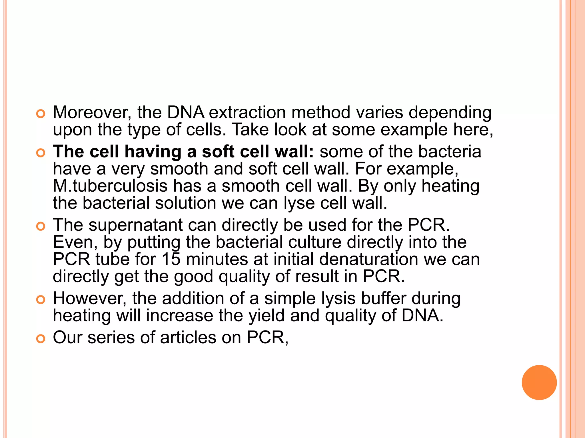 Dna extraction method | PPTX
