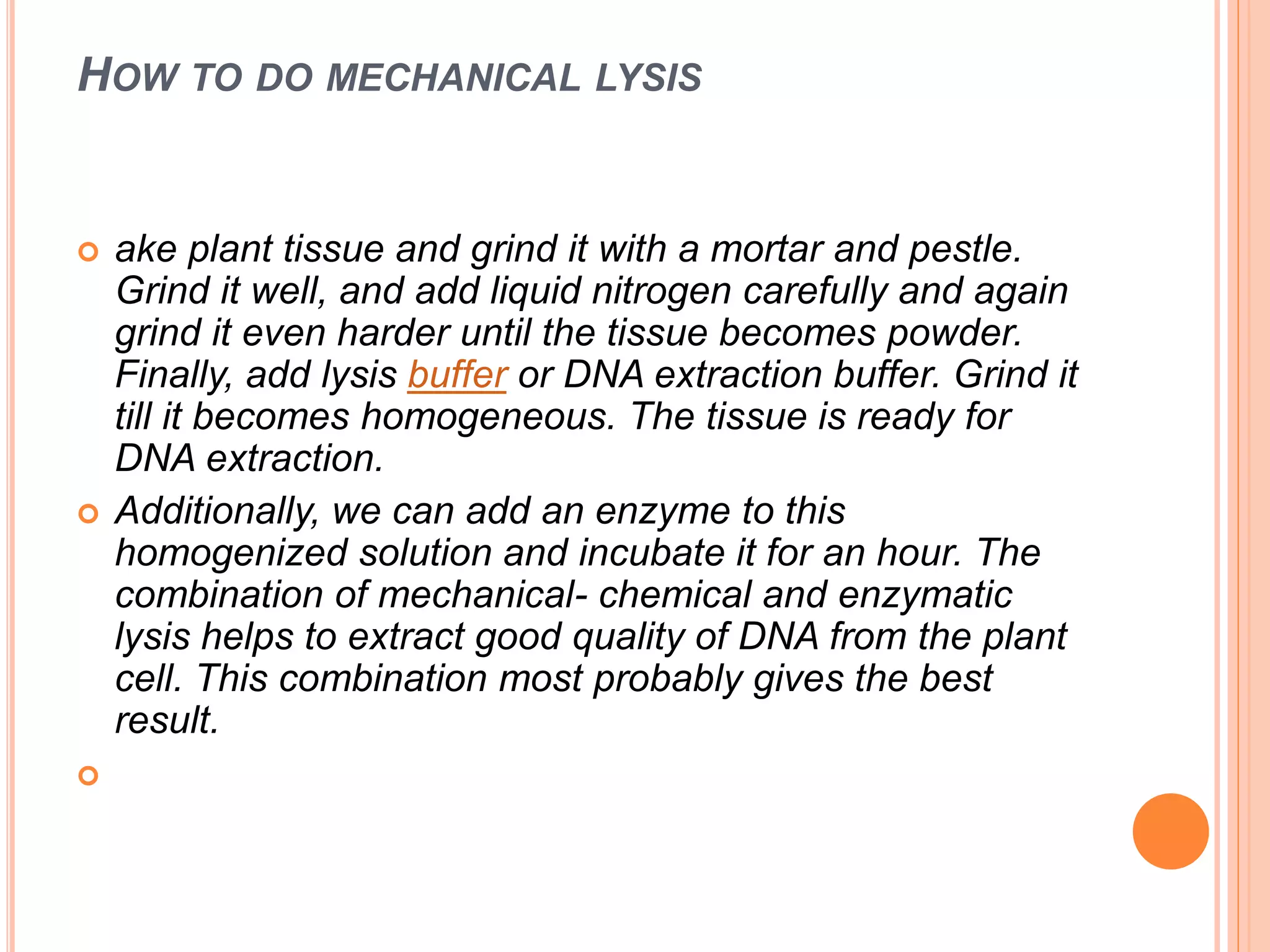 Dna extraction method | PPTX