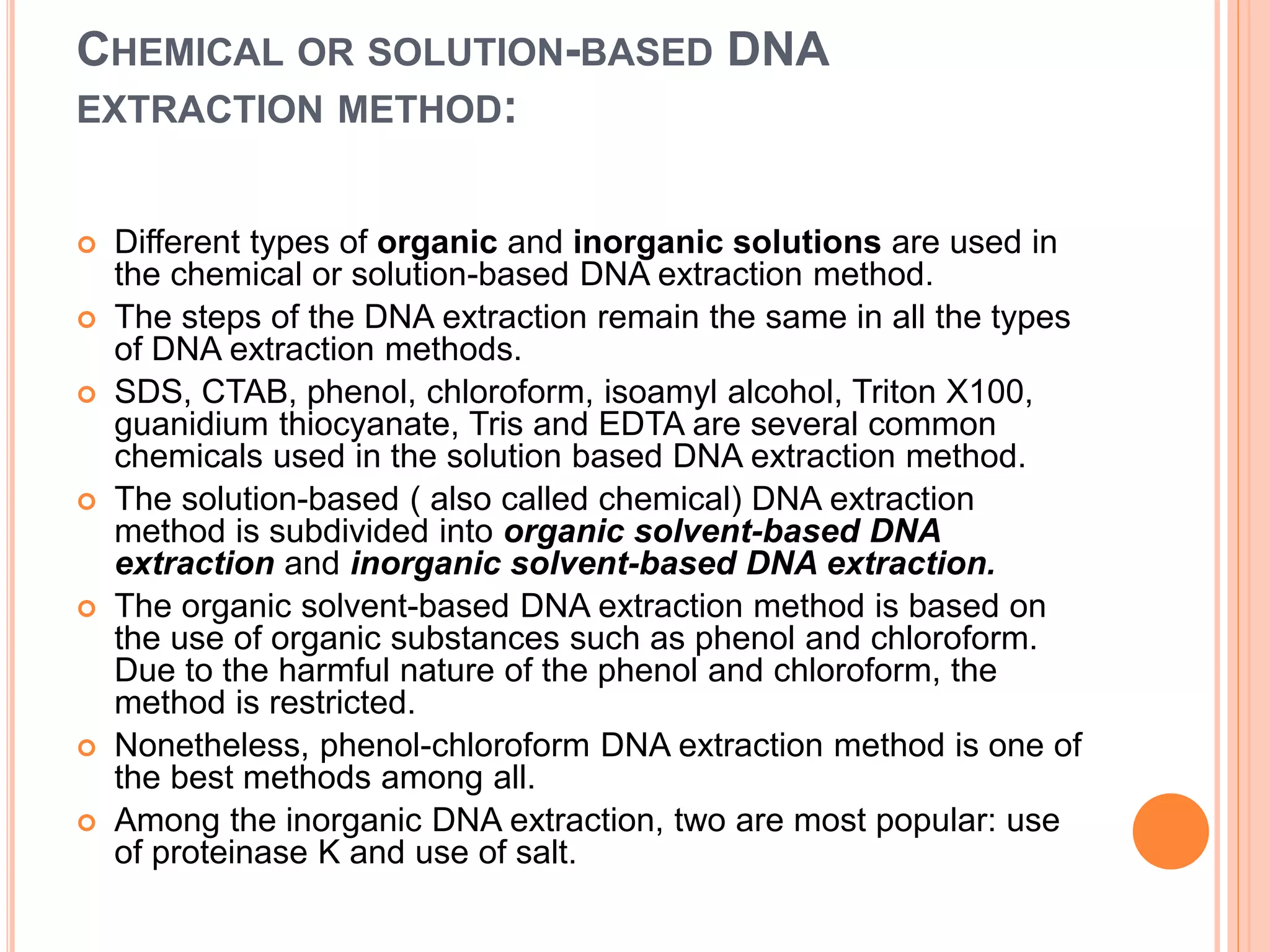 Dna extraction method | PPTX