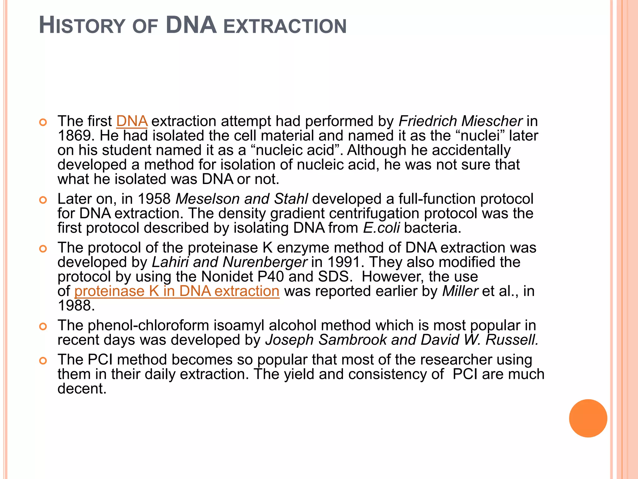 Dna extraction method | PPTX
