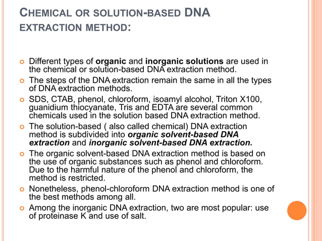 Dna extraction method | PPTX