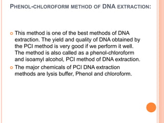 Dna extraction method | PPTX
