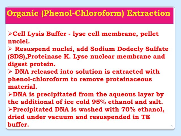 DNA Extraction Methods | PDF
