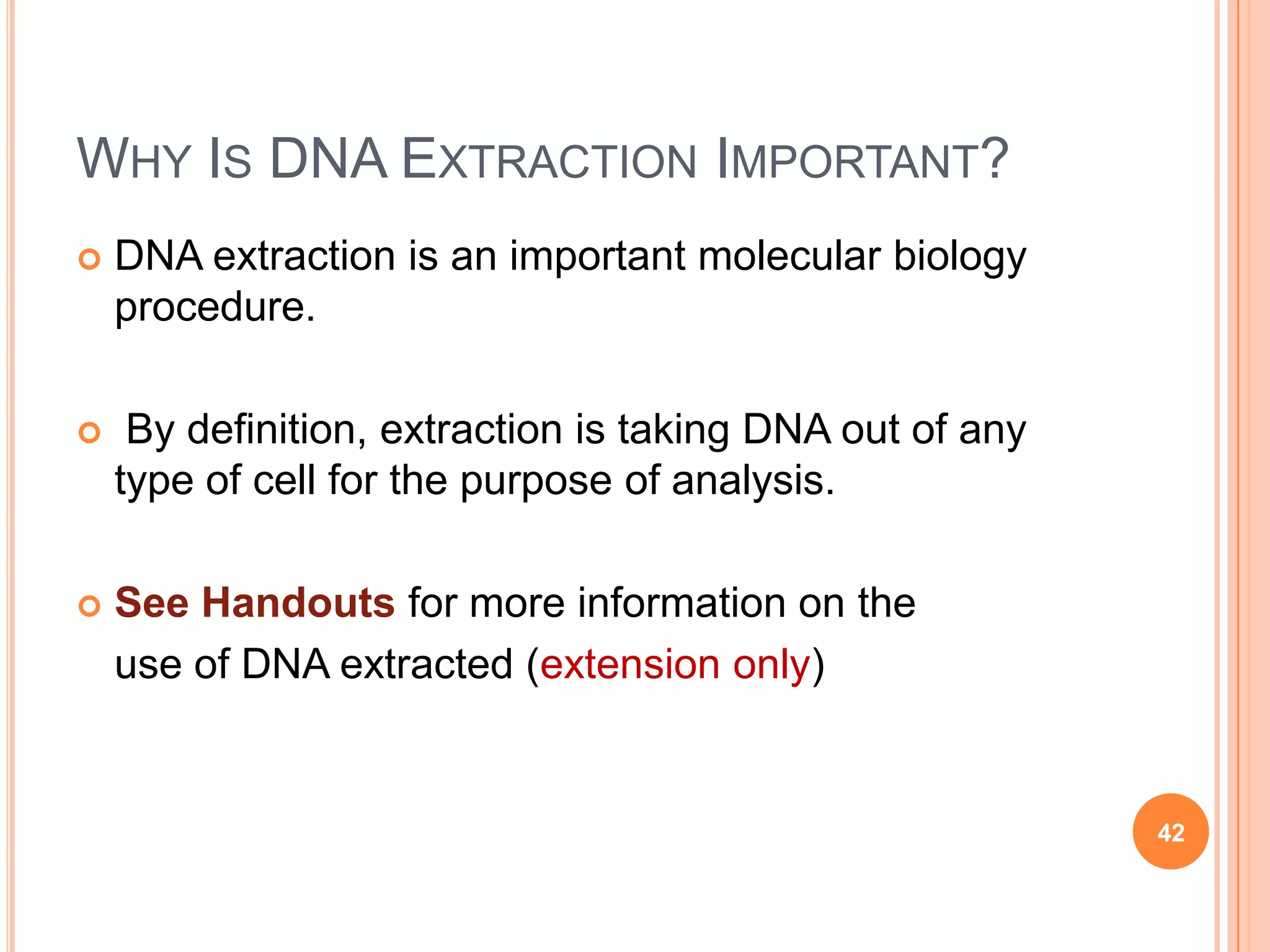 DNA extraction presentation | PPTX