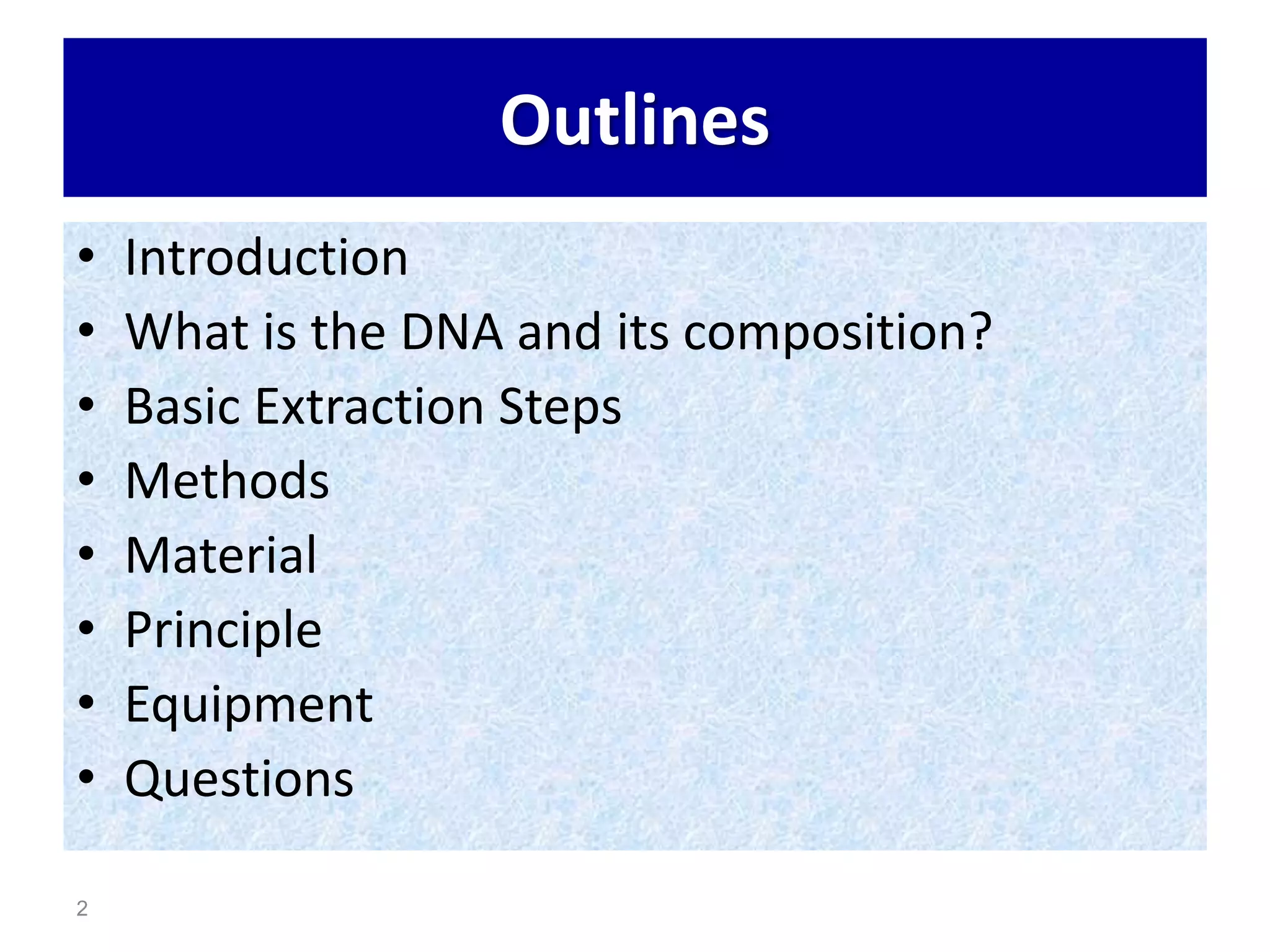 Dna extraction section amany_elshamy | PPT
