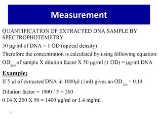 Dna extraction section amany_elshamy | PPT