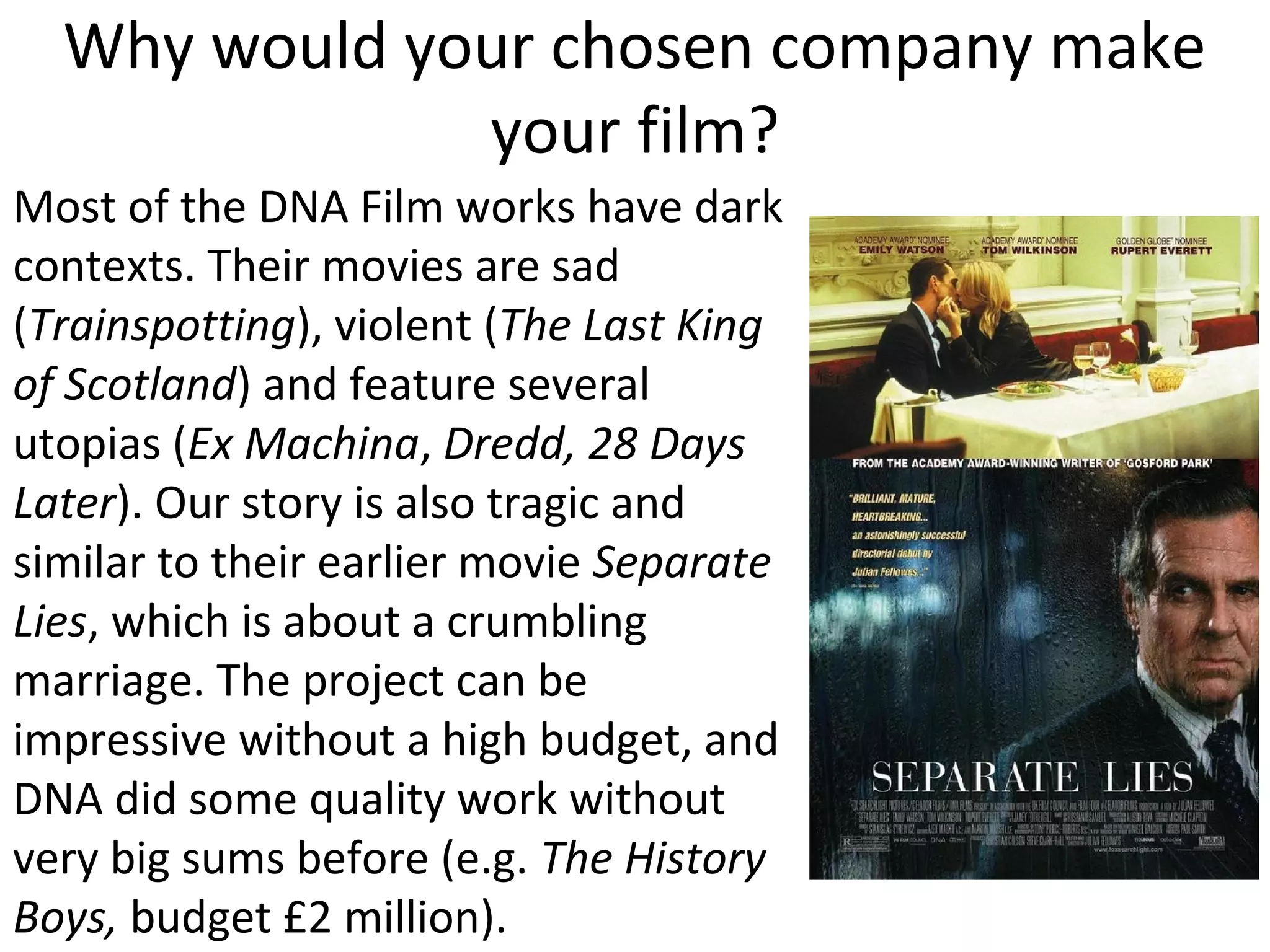 Dna Films | PPT | Free Download