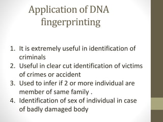 Dna fingerprinting and footprinting | PPTX