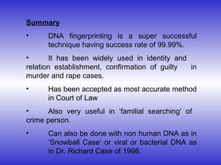 Dna fingerprinting | PPT