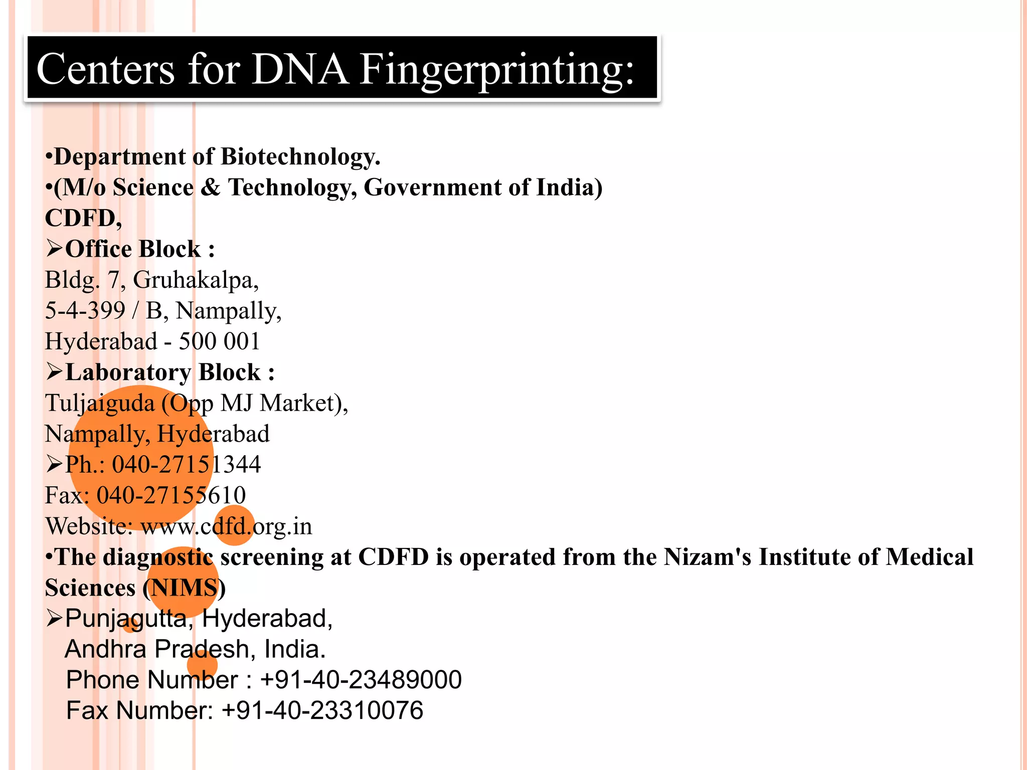 DNA Fingerprinting | PPTX