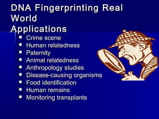 Dna fingerprinting | PPT