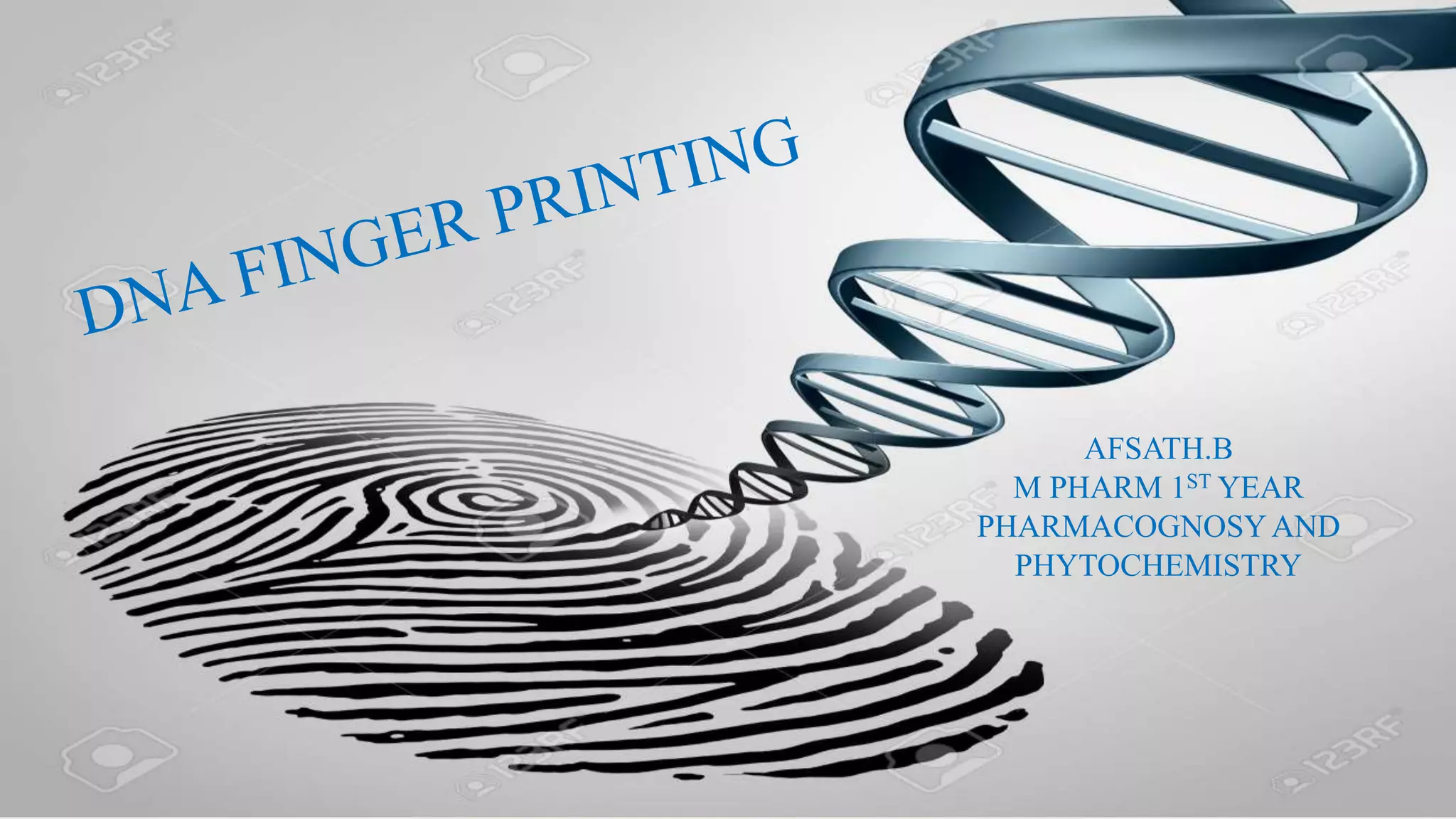 Dna finger printing | PPTX