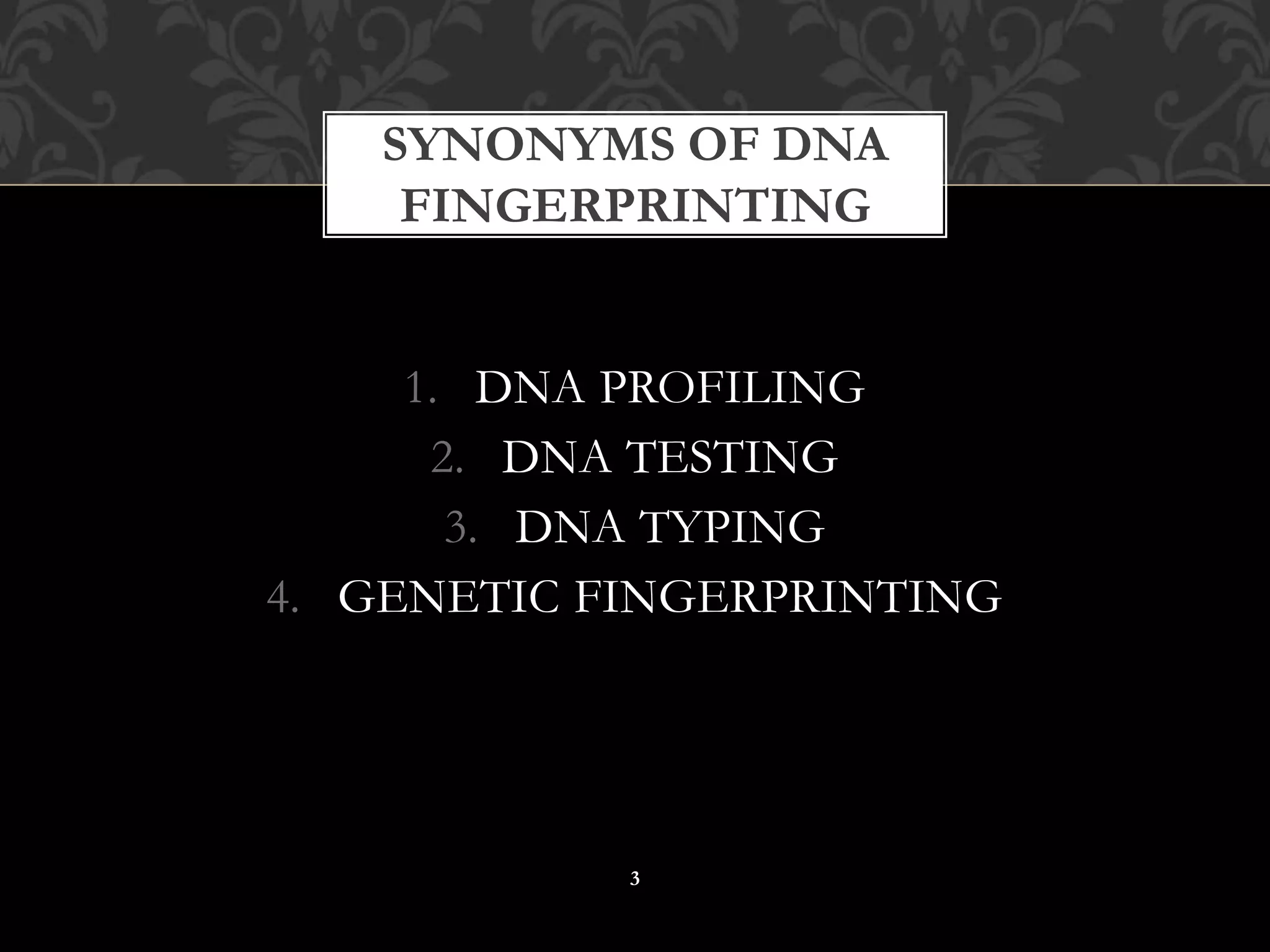 Dna fingerprinting | PPTX