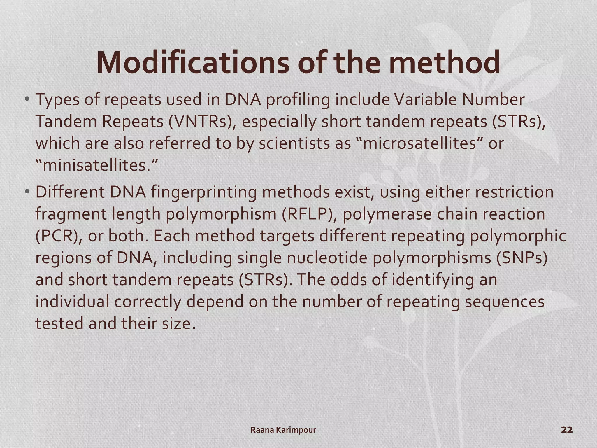 Dna finger printing | PPTX