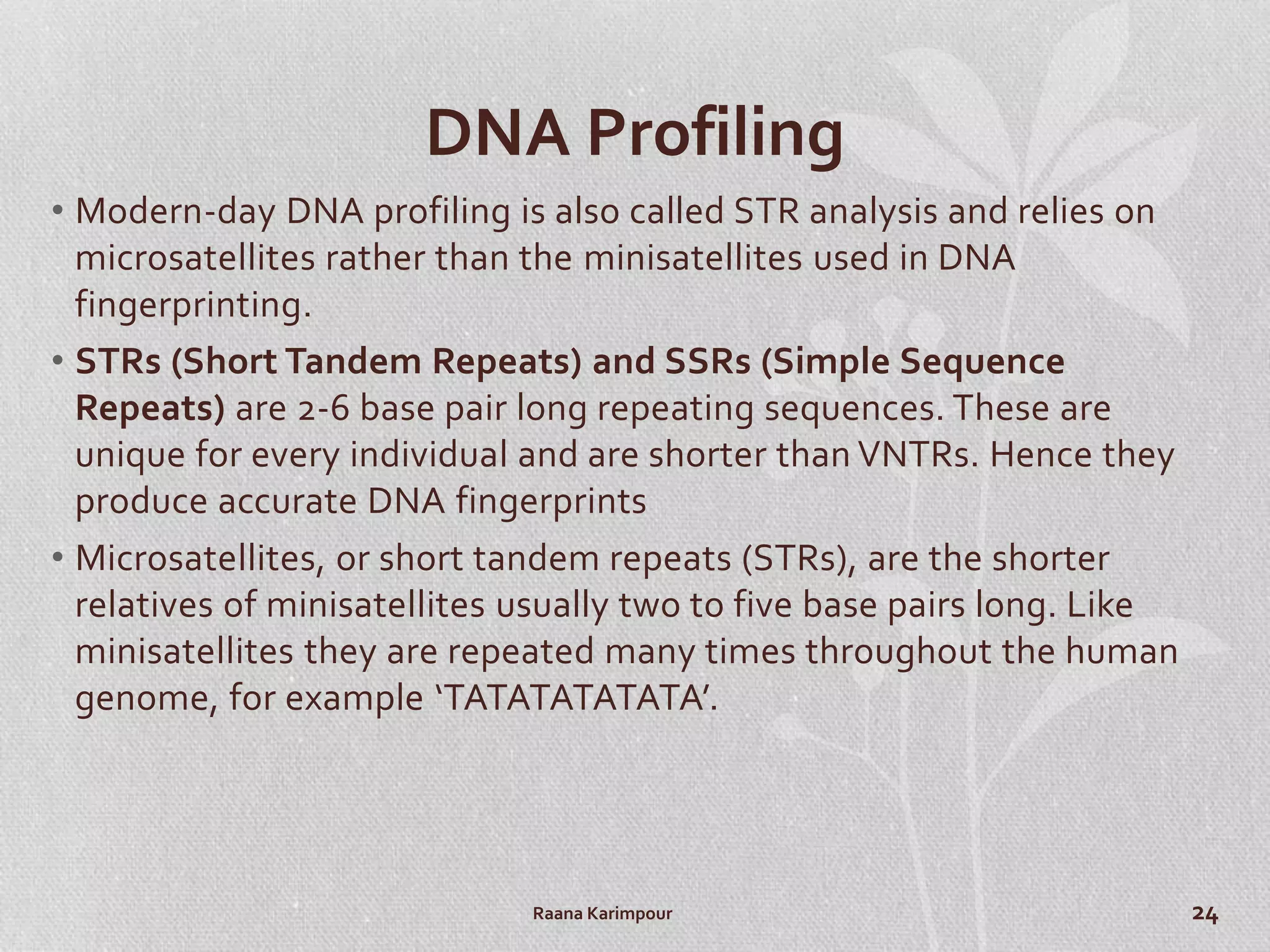 Dna finger printing | PPTX