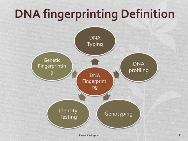Dna finger printing | PPTX | Biological Sciences | Science