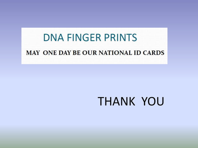 Dna finger printing | PPT