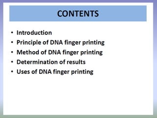 Dna finger printing | PPT