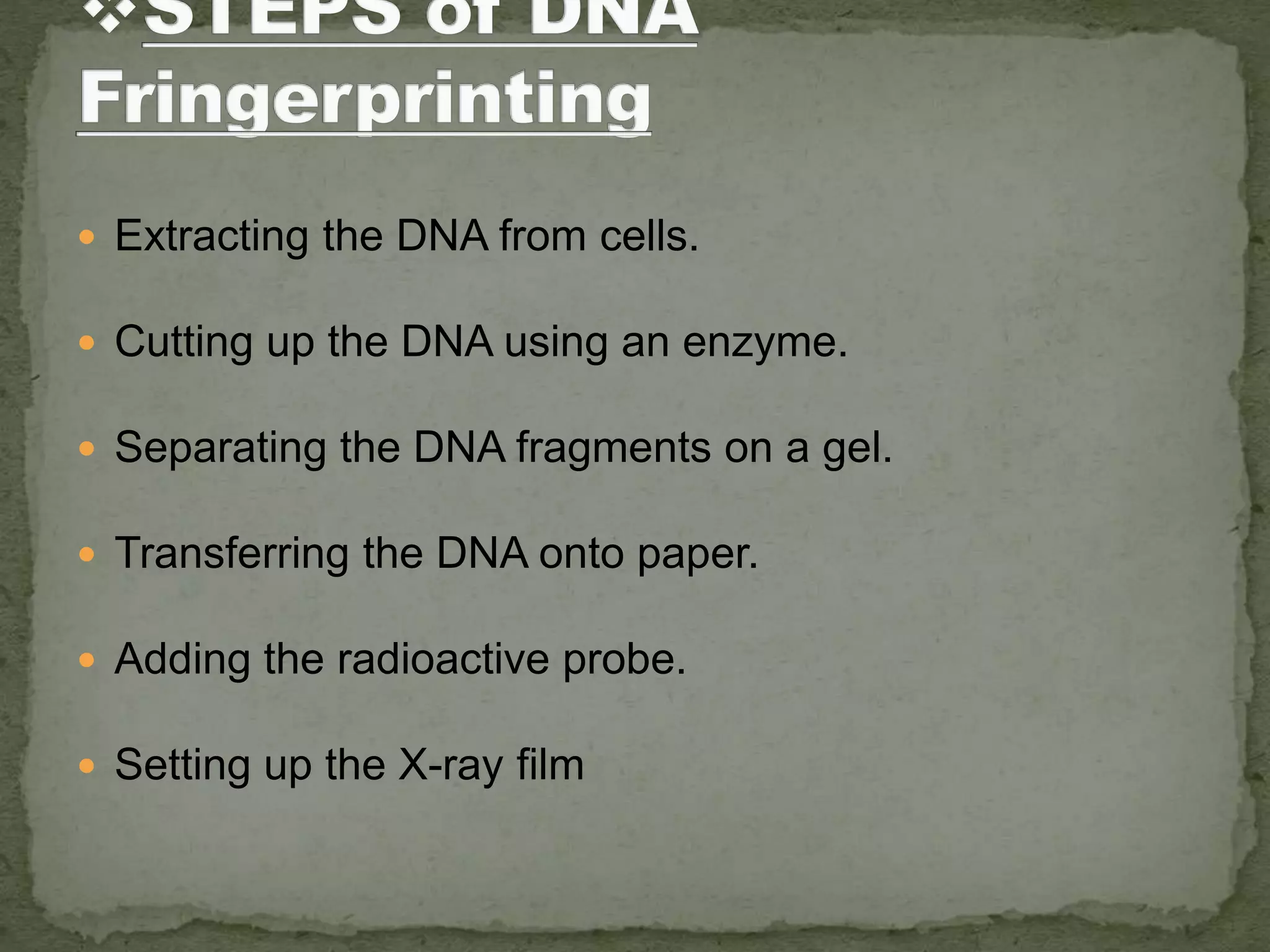 DNA Fingerprinting and its uses | PPTX