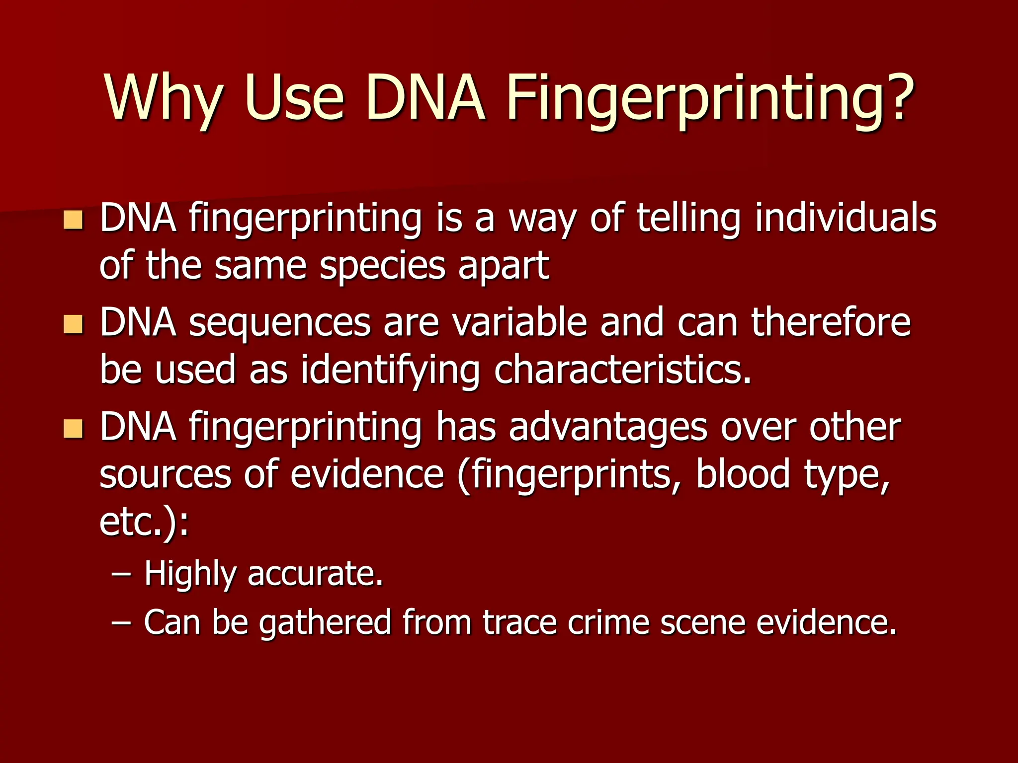 DNA Fingerprinting .ppt