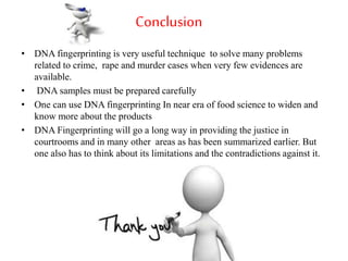 Dna fingerprinting by shalini mishra.. | PPT