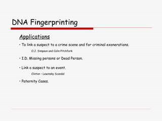 DNA fingerprinting forensic microbiology | PPT