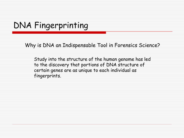 DNA fingerprinting forensic microbiology | PPT
