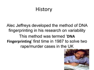 Dna fingerprinting for genetic diversity analysis | PPTX