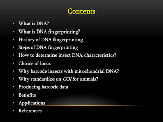DNA Fingerprinting for Taxonomy and Phylogeny.pptx