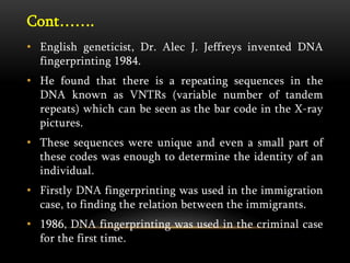 DNA Fingerprinting for Taxonomy and Phylogeny.pptx