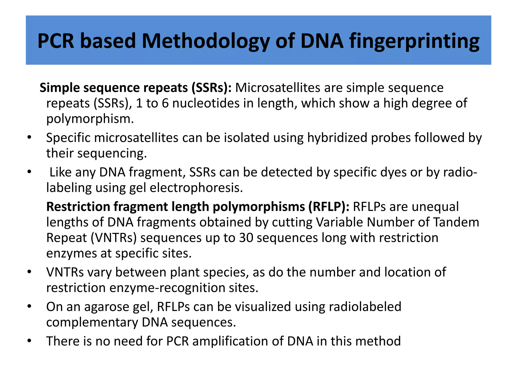 DNA Fingerprinting & its techniques by Shiv Kalia (M.Pharma in ...