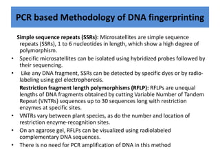 DNA Fingerprinting & its techniques by Shiv Kalia (M.Pharma in ...