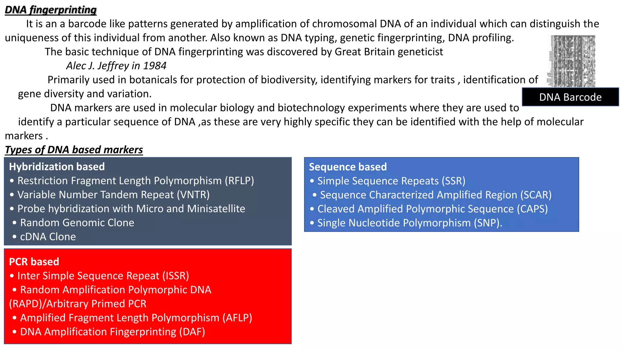Dna fingerprinting of herbal drugs | PPTX